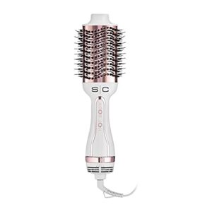 stylecraft hot body ionic 2-in-1 blowout hot air brush hair dryer volumizer white