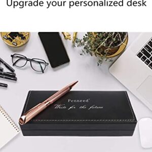 Penneed Ballpoint Pen with Gift Box, Retractable Pen for Men Women Executive Business Office School Supplies, Refillable 1.0mm Black Ink B5 (Rose Gold)