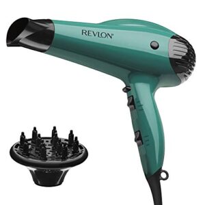 revlon volume booster hair dryer | 1875w for voluminous lift and body, (green)