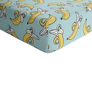 little sleepies fitted crib sheet, bamboo viscose, fully elasticized, bananas