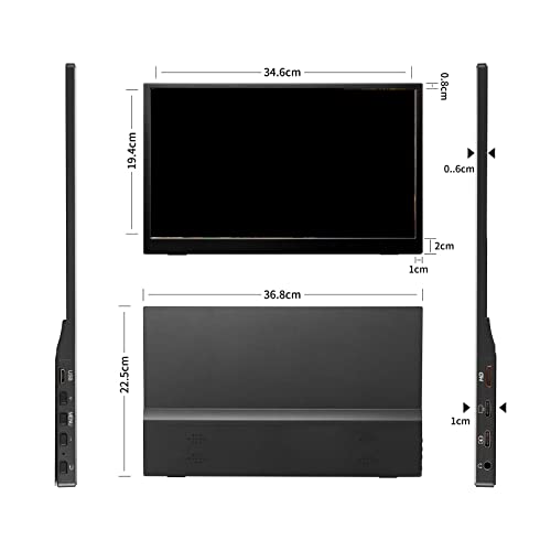 Portable Monitor 1080P 15.6 Inch FHD, IPS Eye Protection Monitor, External Screen Computer with Speakers