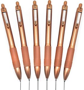 zebra z-grip smooth retractable ballpoint pen - 1.0mm - rose gold barrel - black ink - pack of 6