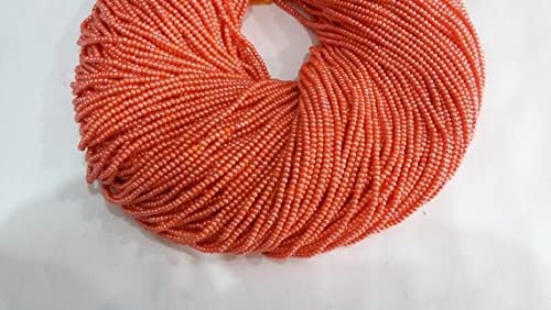 1 Strands Carnelian Stabilized Spacer Seed Beads Rondelle - Each Strand is 10.5" Long, Beads Measure 2-2.5mm Long Strand