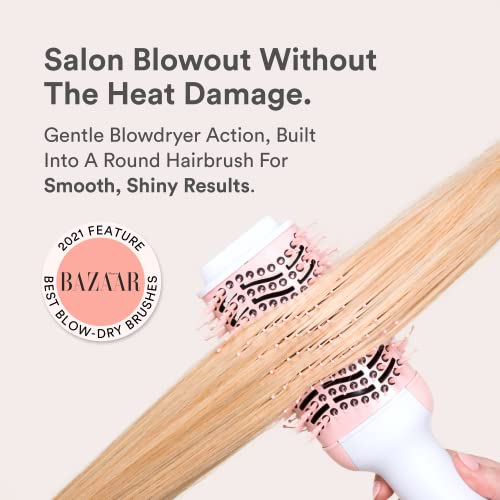 INH Insert Name Here Blowout Brush | Round Straightening Brush, Fast Drying Blow Dryer Brush with 3 Temperature Settings, Ceramic Titanium Professional Blowout Hot Tool