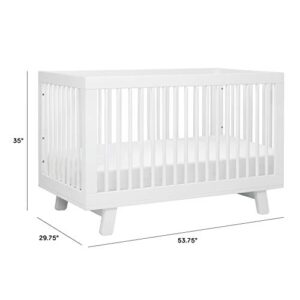 Babyletto Hudson 3-in-1 Convertible Crib with Toddler Bed Conversion Kit in White, Greenguard Gold Certified , 53.75x29.75x35 Inch (Pack of 1)