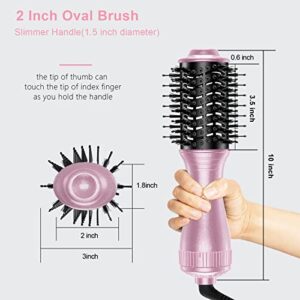 DAN Technology one Step Hair Dryer and volumizer,Small Blow Dryer Brush,2 inch Lightweight Electric Brush Hair, Blow Dry Round Brush,Ceramic hot Brush & Styler,Small Brush Hair dryers for Women…