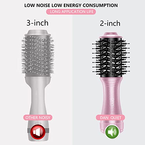 DAN Technology one Step Hair Dryer and volumizer,Small Blow Dryer Brush,2 inch Lightweight Electric Brush Hair, Blow Dry Round Brush,Ceramic hot Brush & Styler,Small Brush Hair dryers for Women…