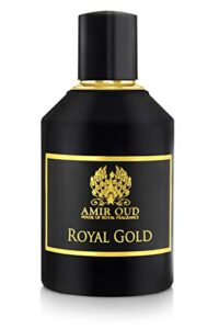 royal gold, by amir oud fragrance, unisex parfum spray, fragrance parfum, long lasting parfum, 100 ml (3.4 fl.oz) extrait de parfum