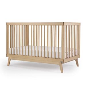 dadada baby soho 3-in-1 convertible crib – greenguard gold certified, made in italy, solid beechwood – adjustable mattress height, modern design 53.15 x 29.95 x 36.7 in 3 colors (natural)