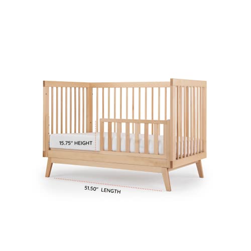 dadada Baby Soho 3-in-1 Convertible Crib – GREENGUARD Gold Certified, Made in Italy, Solid Beechwood – Adjustable Mattress Height, Modern Design 53.15 x 29.95 x 36.7 in 3 Colors (Natural)