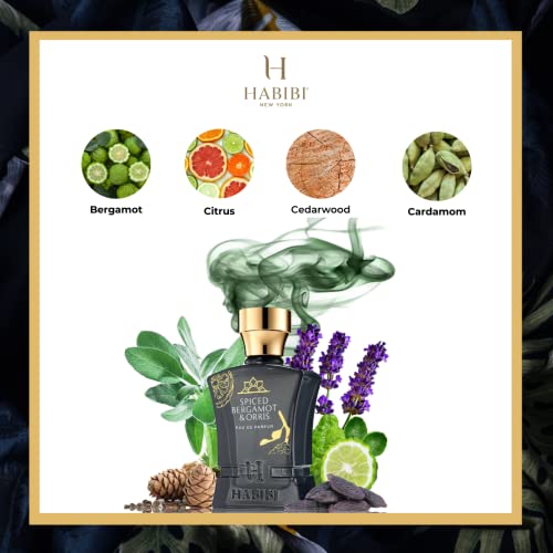 H HABIBI Spiced Bergamot & Orris Find Your Signature Scent with this Luxury Mens EDP - Eau de Parfum Fragrance - Unique & Long-Lasting Cologne for Men Made with Rare Exotic Notes