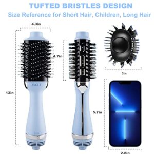 Hot Air Brush, 4 in 1 Hair Dryer Brush & Volumizer, One Step Blow Dryer Suitable for Straight and Curly Hair, Ceramic Coating Achieve Salon Styling at Home 1200W