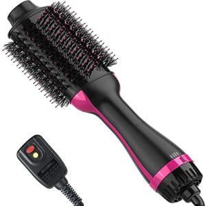 hair dryer brush blow dryer brush in one, 4 in 1 one step hair dryer and styler volumizer professional hot air brush with negative ion anti-frizz blowout for drying, straightening, curling, salon