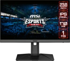 msi fhd ips gaming free sync 1ms 1920 x 1080 170hz refresh rate 24" gaming monitor (optix g2422p)