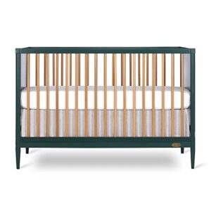 Dream On Me Clover 4-in-1 Modern Island Crib with Rounded Spindles in Olive, Convertible Crib, Mid-Century Meets Modern, Coordinates with The Clover Changing Counter