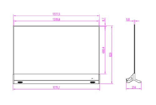 QianZi Desktop Transparent Display for Office - Resolution 1920 x 1080, Display Size 1210 x 680mm