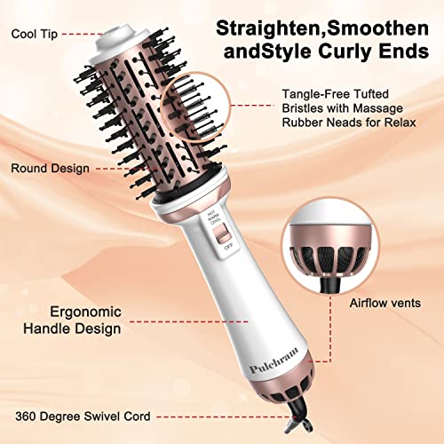 Blowout Hair Dryer Brush Hot Air Blow Pulchram Salon One Step Volumizer Styler