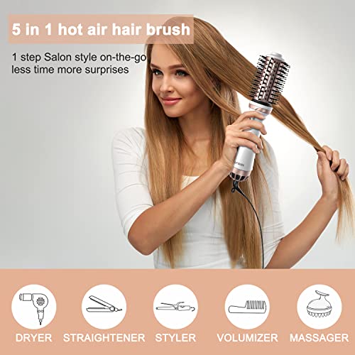 Blowout Hair Dryer Brush Hot Air Blow Pulchram Salon One Step Volumizer Styler