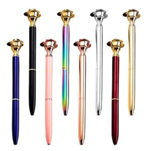 jydqm 8pcs customized with own logo diamond ballpoint pen rose gold metal pens