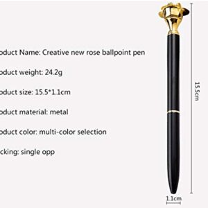 JYDQM 8pcs Customized with Own Logo Diamond Ballpoint Pen Rose Gold Metal Pens