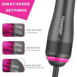 Blow Dryer Brush, 4 in 1 Blowout Brush,Hair Dryer Brush and Volumizer,Negative Ion Detachable Hair Dryer Styler Hot Air Hair Dryer for Straightening Curling Drying Multifunctional Styling