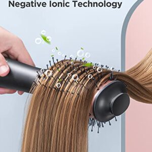 Hair Dryer Brush Blow Dryer Brush in One, Brush Blow Dryer with Negative Ionic, 4 in 1 Hair Dryer and Styler Volumizer Blowout Brush Hair Dryer for Drying Straightening Curling with Hair Towel Wrap