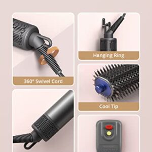 1300W Blow Dryer Brush, with High-Speed Brushless Motor (11000 RPM), Salon-Grade Hair Dryer Brush, Heated Curling Brush, with Negative Ions, Style, Curl, and Volumize, All-in-One Blow Dryer Brush