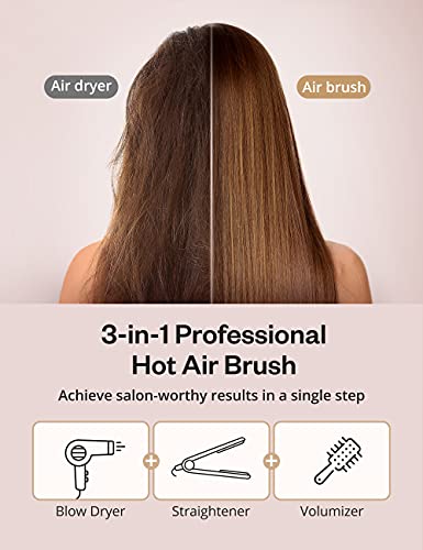 1300W Blow Dryer Brush, with High-Speed Brushless Motor (11000 RPM), Salon-Grade Hair Dryer Brush, Heated Curling Brush, with Negative Ions, Style, Curl, and Volumize, All-in-One Blow Dryer Brush