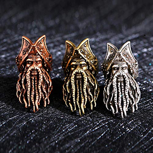 CALOZITO 1 Piece/Lot Silver Color Spacer Beads Long Beard Accessories For Bracelets Jewelry.B (BD649-4)