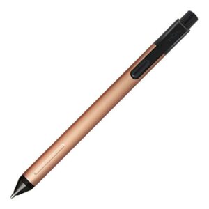 TUL® Fine Writing Solid Metal Barrel Ballpoint Pen With 2 Refills, Medium Point, 1.0 mm, Rose Gold Barrel, Black/Blue In