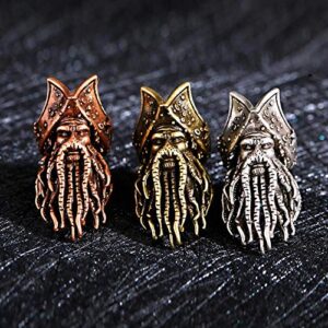 NGOANSK6688 1 Piece/Lot Silver Color Spacer Beads Long Beard Accessories for Bracelets Jewelry (BD677-2)