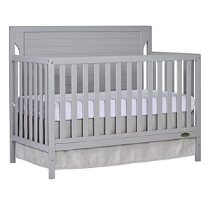 dream on me cape cod 5-in-1 convertible crib in pebble grey, greenguard gold certified , 50x30x44 inch (pack of 1)