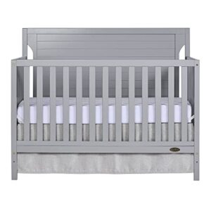 Dream On Me Cape Cod 5-in-1 Convertible Crib in Pebble Grey, Greenguard Gold Certified , 50x30x44 Inch (Pack of 1)