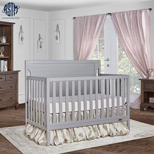 Dream On Me Cape Cod 5-in-1 Convertible Crib in Pebble Grey, Greenguard Gold Certified , 50x30x44 Inch (Pack of 1)