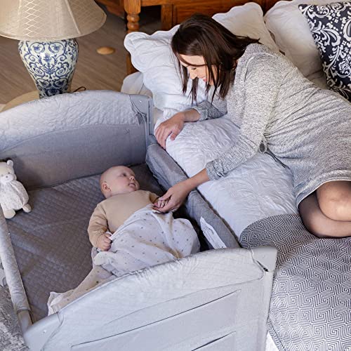 babywombworld Baby Bedside Sleeper Bassinet Bed: 3-in-1 Portable Crib for Newborns, Side Sleeper for Babies, Toddler Play Pen