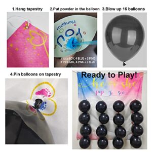 Baby Gender Reveal Dart Board Game,Gender Reveal Balloon for Girl or Boy,Pink and Blue Powder for He or She Party,Gender Reveal Party decoration kit