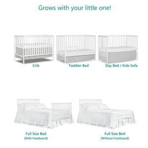 Dream On Me Synergy 5-In-1 Convertible Crib In White, Greenguard Gold Certified