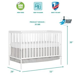 Dream On Me Synergy 5-In-1 Convertible Crib In White, Greenguard Gold Certified