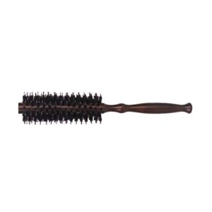 LFDecor Boar Bristle Round Styling Hair Brush，Wooden handle curling comb for Women and Men - Blow Dryer & Curling Roll Hairbrush Brown