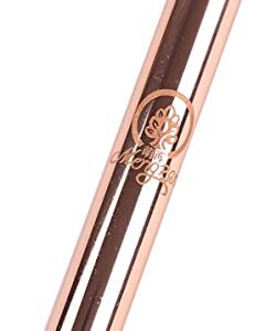 MengRan Pen + 5 Refills Rose Gold Pen with Big Diamond/Crystal -Metal Ballpoint Pen Rose Gold Office Supplies -Black Ink (rose gold)