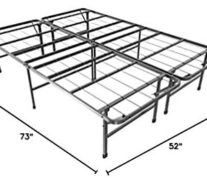 Coaster Home Furnishings Hetfield 16 Inch Foldable Metal Platform Bed Frame Mattress Foundation – Under-Bed Storage, Tools-Free Assembly, Box Spring Replacement – Full