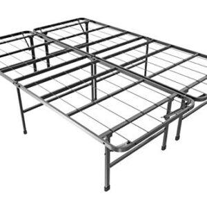 Coaster Home Furnishings Hetfield 16 Inch Foldable Metal Platform Bed Frame Mattress Foundation – Under-Bed Storage, Tools-Free Assembly, Box Spring Replacement – Full