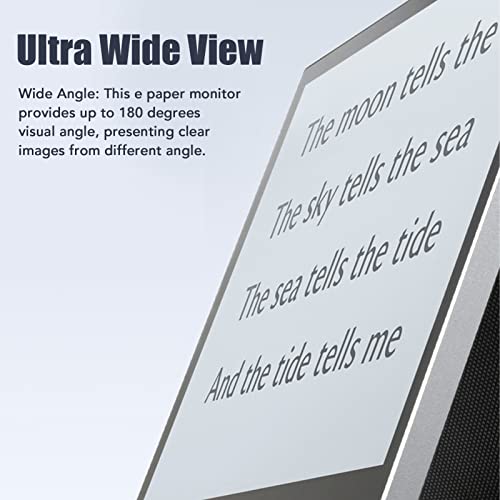 Naroote Ink Display, 100-240V 4:3 Screen Ratio E Paper Monitor for Computer (US Plug)