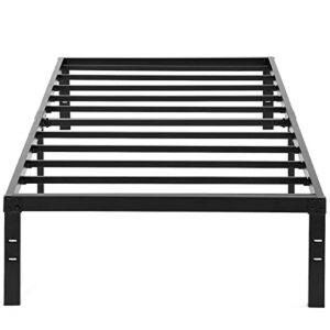 Platform Bed Frame Twin, Cesaron 14 Inch Metal Bed Frame with Steel Slats - 3500LBS Support, No Noise, No Box Spring Needed (Twin)