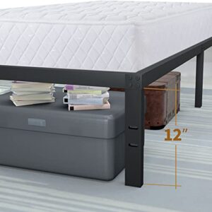 Platform Bed Frame Twin, Cesaron 14 Inch Metal Bed Frame with Steel Slats - 3500LBS Support, No Noise, No Box Spring Needed (Twin)