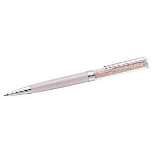 swarovski crystalline ballpoint pen, black ink in rose gold coloured casing, crystal design, from the crystalline collection