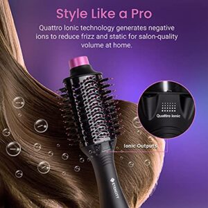 Hair Dryer Brush, Etekcity Blow Dryer Hot Air Brush for Women, One Step Hair Dryer and Styler Volumizer, Quattro Ionic Generator, Ceramic Coating & 3 Temperature Settings, ETL & CA65 Certified