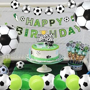 Soccer Birthday Party Decorations Soccer Happy Birthday Banner Soccer Balloons For Men’s Boy’s Soccer Birthday Party Sports Theme Party Football Theme Party Supplies