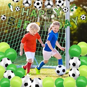 Soccer Birthday Party Decorations Soccer Happy Birthday Banner Soccer Balloons For Men’s Boy’s Soccer Birthday Party Sports Theme Party Football Theme Party Supplies