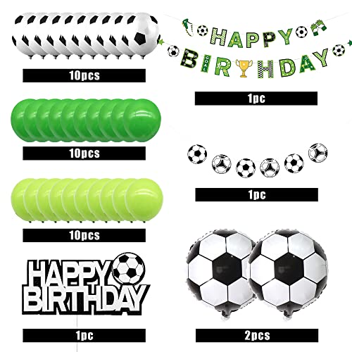 Soccer Birthday Party Decorations Soccer Happy Birthday Banner Soccer Balloons For Men’s Boy’s Soccer Birthday Party Sports Theme Party Football Theme Party Supplies